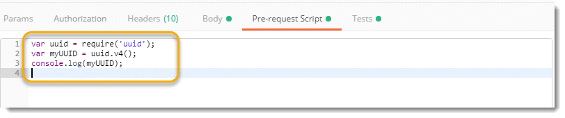 How to generate dynamic GUID in Postman Request?